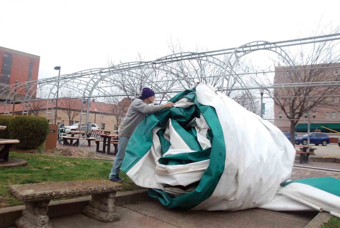 Tent removal | News, Sports, Jobs - News and Sentinel